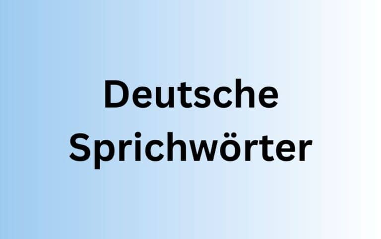 Deutsche Sprichwörter
