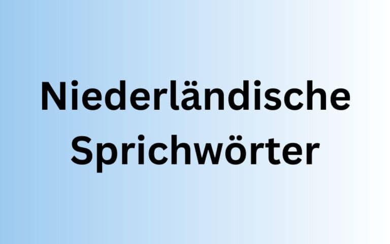 Deutsche Sprichwörter